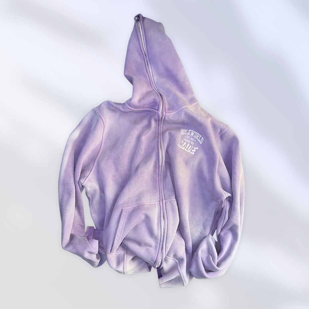 Zip Up Wavy Pink Hoodie – Sole World